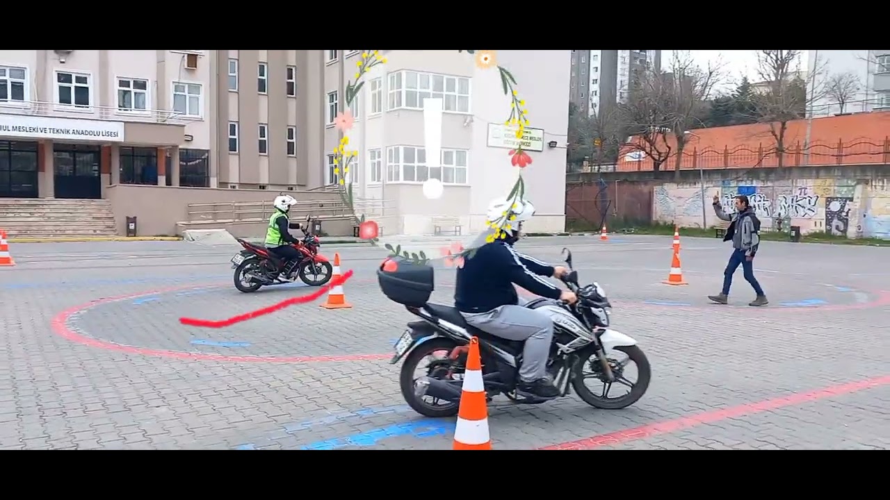 Motosiklet Temel Sürüş Eğitiminde Konu: Slalom Ve 8 Çizmek # ...