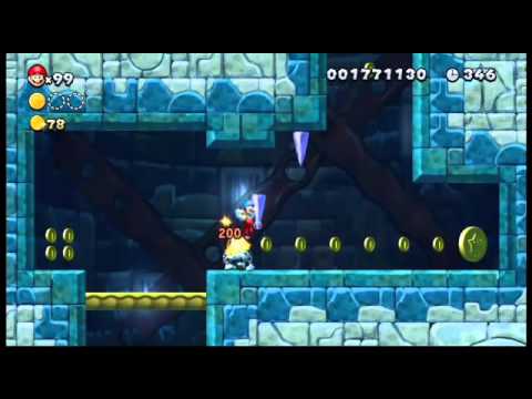 New Super Mario Bros. U: Frosted Glacier-Tower: Freezing-Rain Tower ...