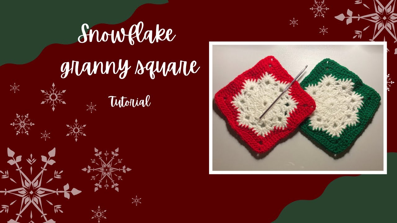 Snowflake granny square tutorial - YouTube