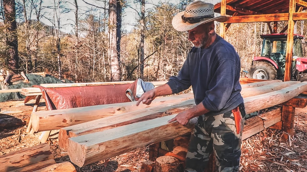Poplar Timber Frame Workshop & Crazy Crooked Carport - YouTube