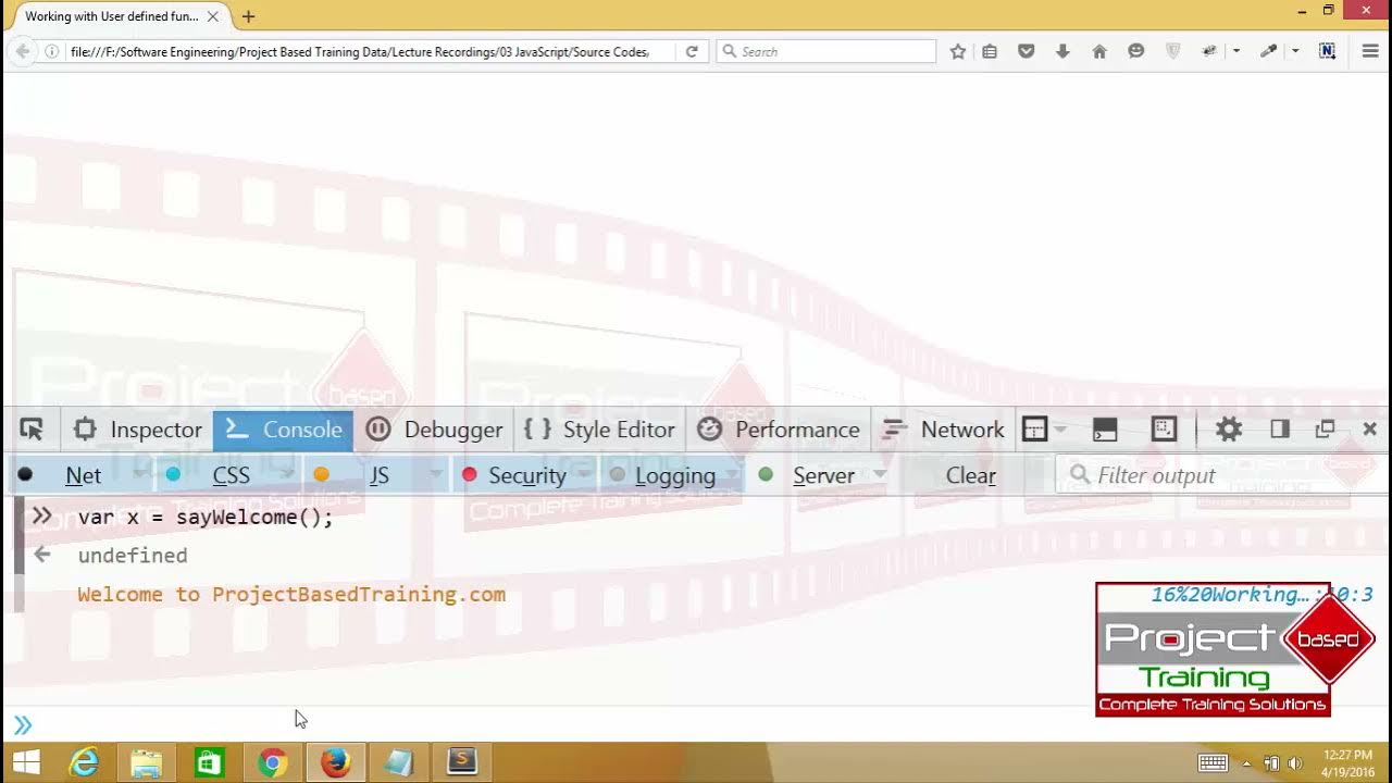 022 JavaScript for Absolute Beginners Urdu Hindi User Defined Functions ...
