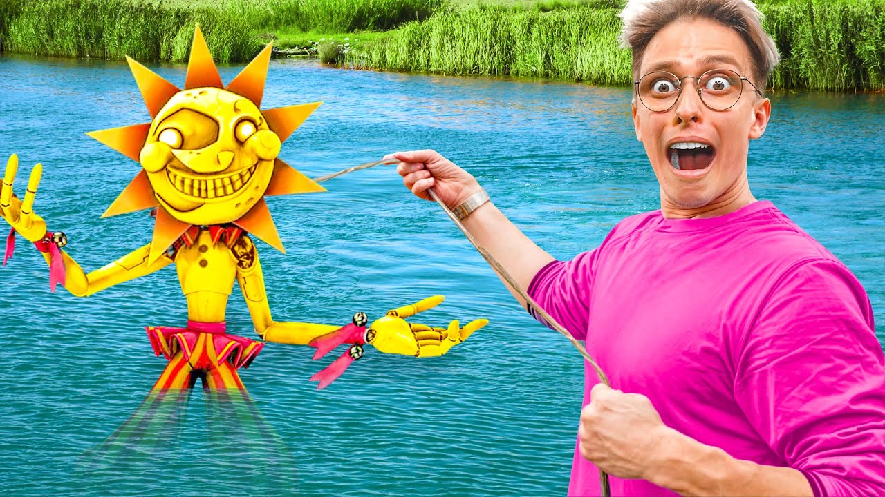 ATRAPÉ AL FNAF Security Breach ANIMATRONIC SUN en la pesca magnética ...