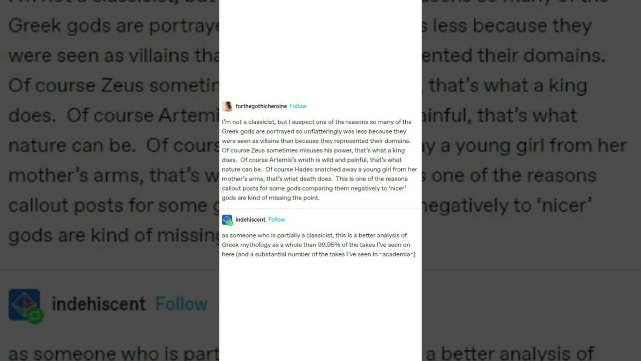 Tumblr Short: Greek Gods - YouTube