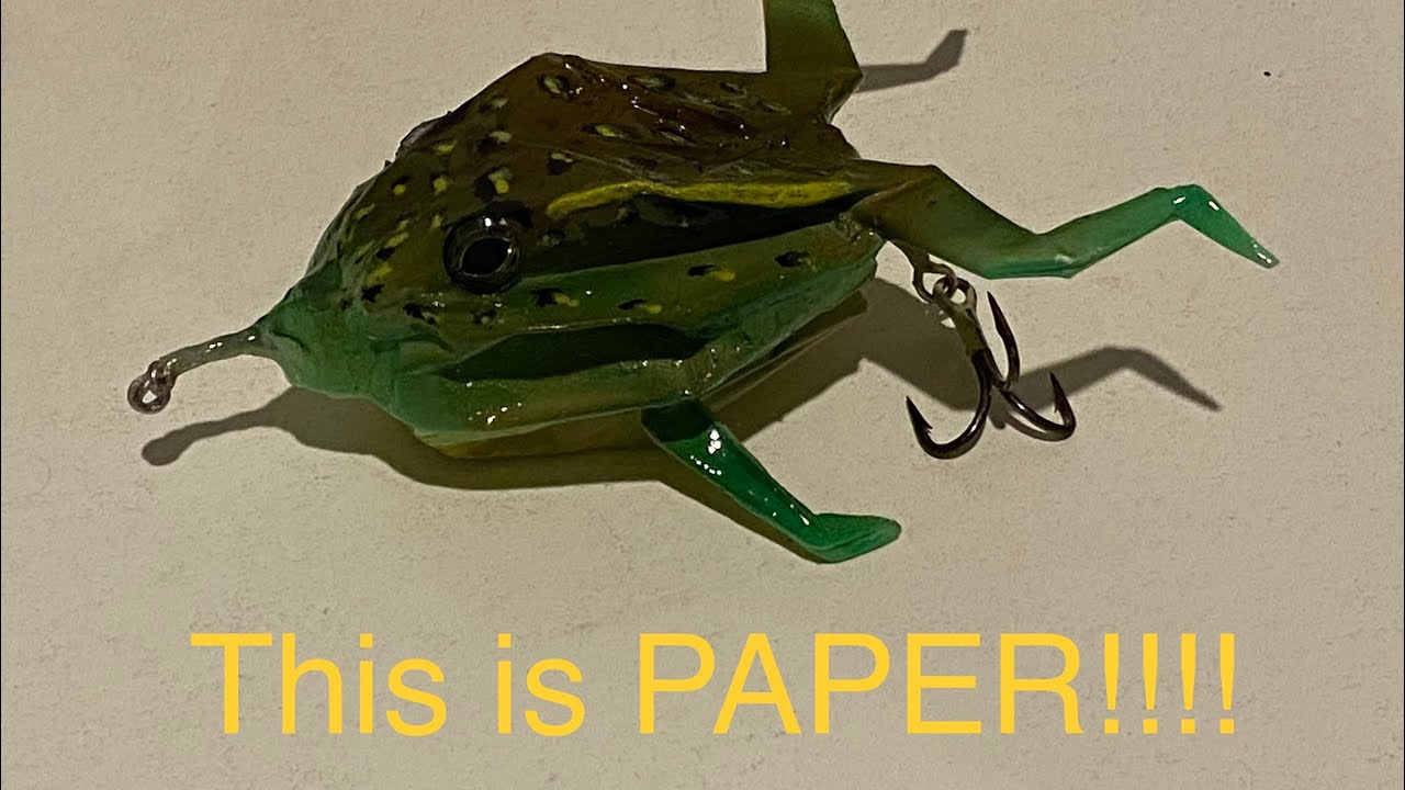 Crazy idea!! A Paper origami Fishing Lure #origami #fishing #luremaking ...