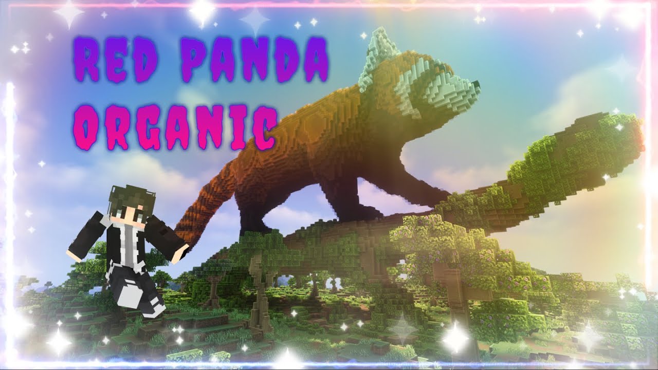 Red Panda Minecraft Organic Build Challenge Timelapse - YouTube