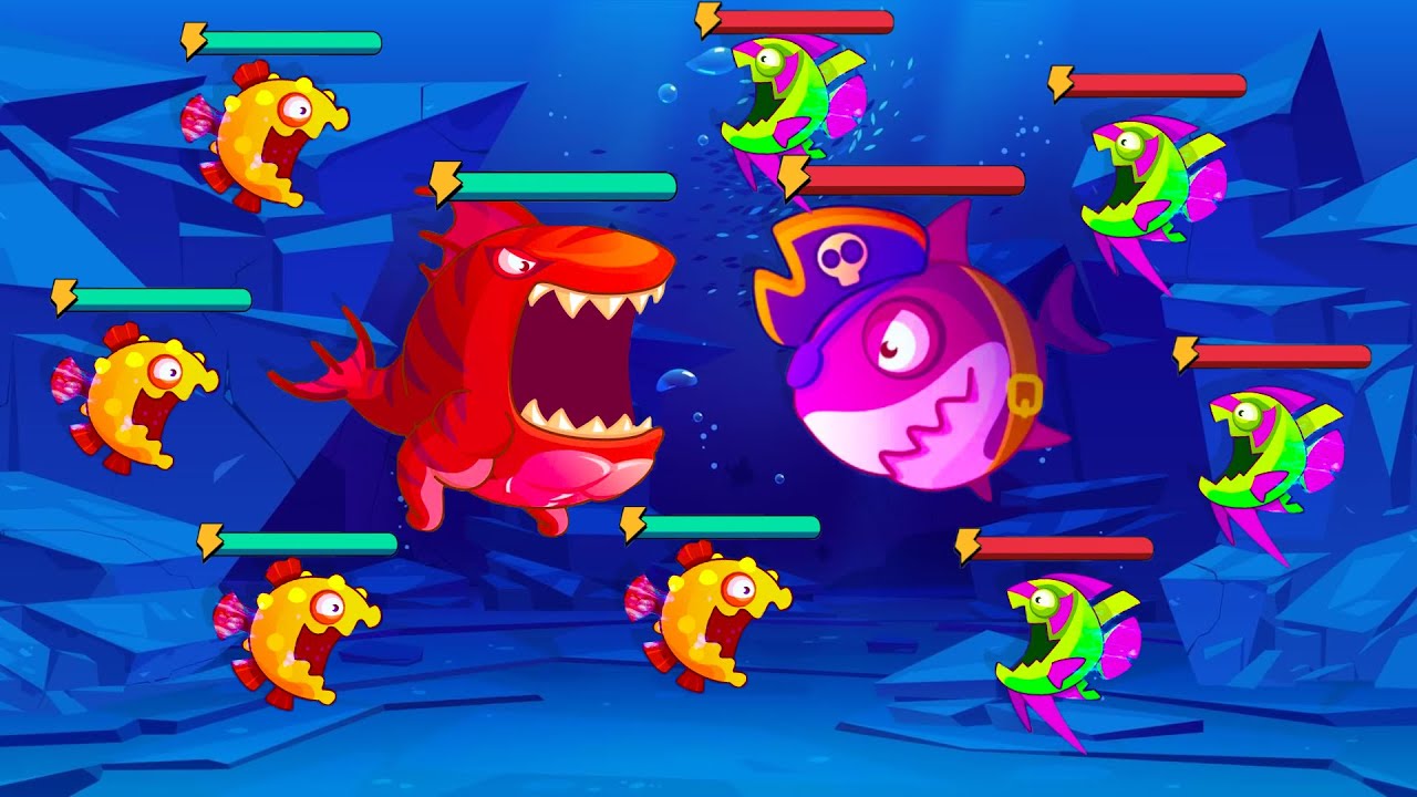 Fish Warrior ⚔️Defeated🗡️ Fish Pirate ? Who gonna Win? 🦑Ocean Gameplay ...