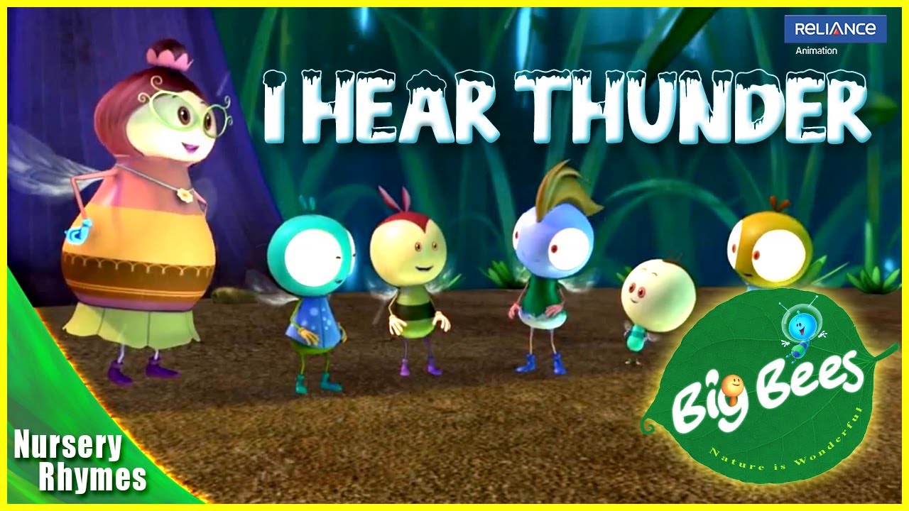 I Hear Thunder | Nursery Rhymes for Kids | Big Bees Fun Learning 🎵 - YouTube