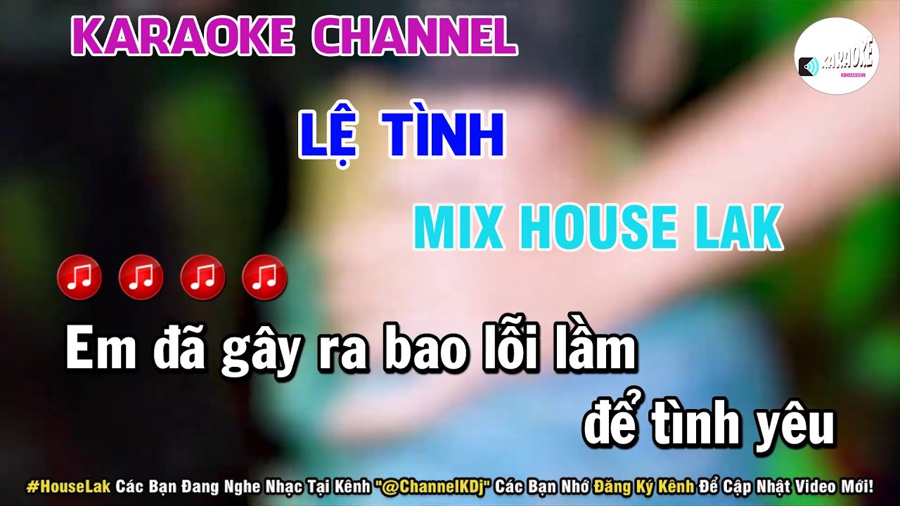 KARAOKE LỆ TÌNH | KARAOKE REMIX | Beat Chuẩn Dễ Hát - YouTube
