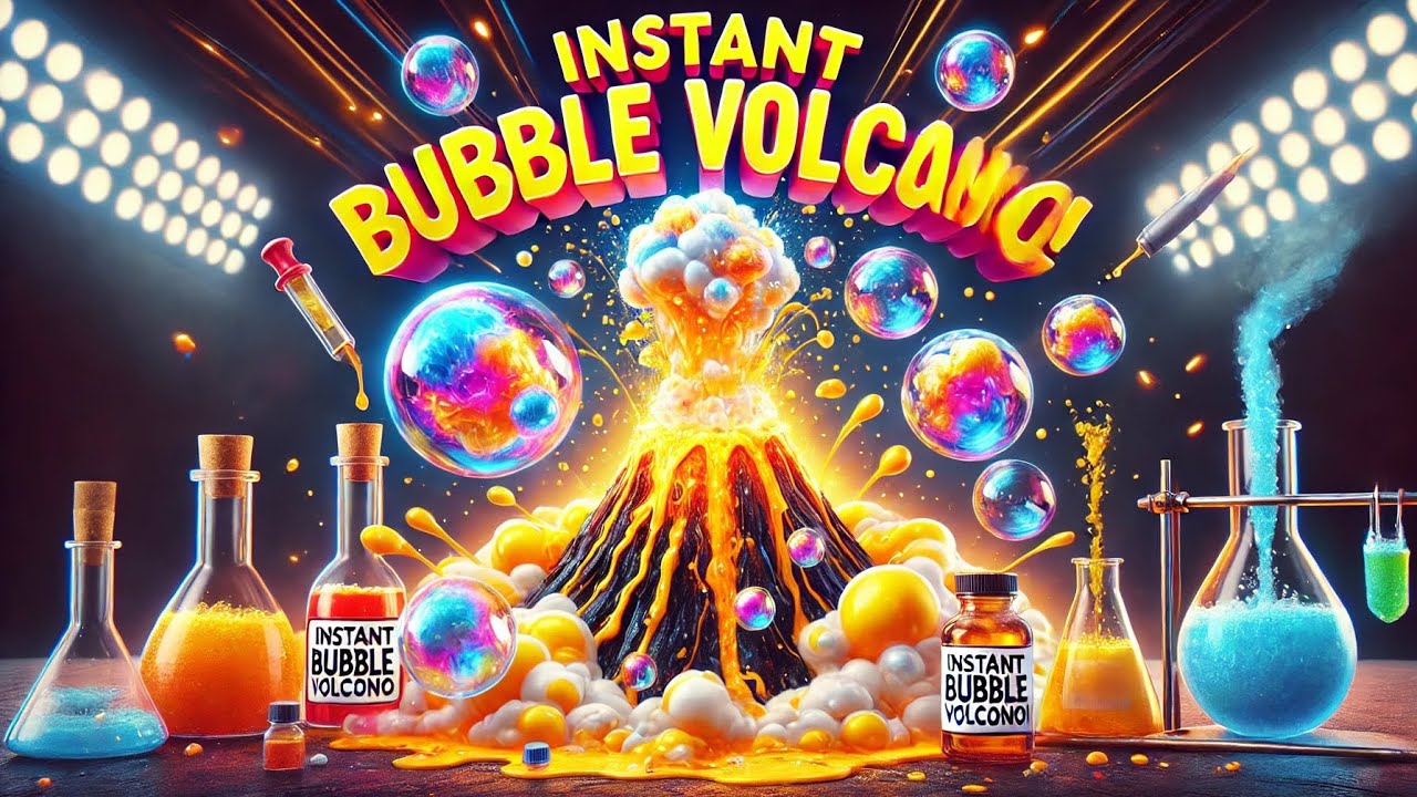 Instant Bubble Volcano! DIY Bubble Liquid - YouTube