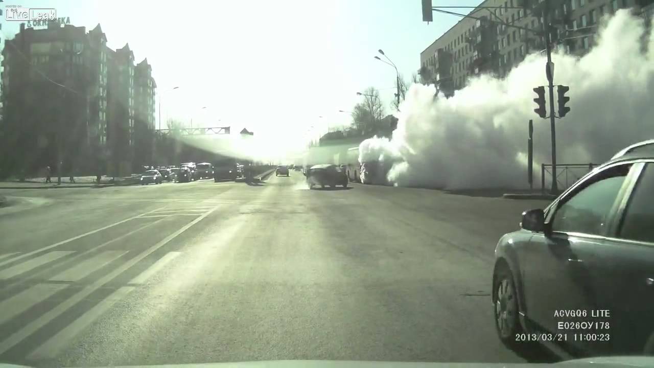 The Bus Emits Puffs Of Smoke - YouTube