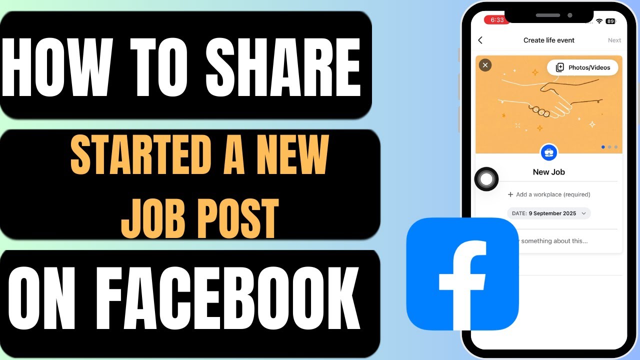 How To Share Started New Job Post On Facebook - YouTube