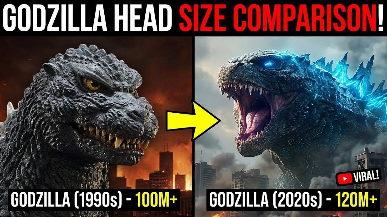GODZILLA Head Size Comparison | How Big is GODZILLA’s Head Really ...