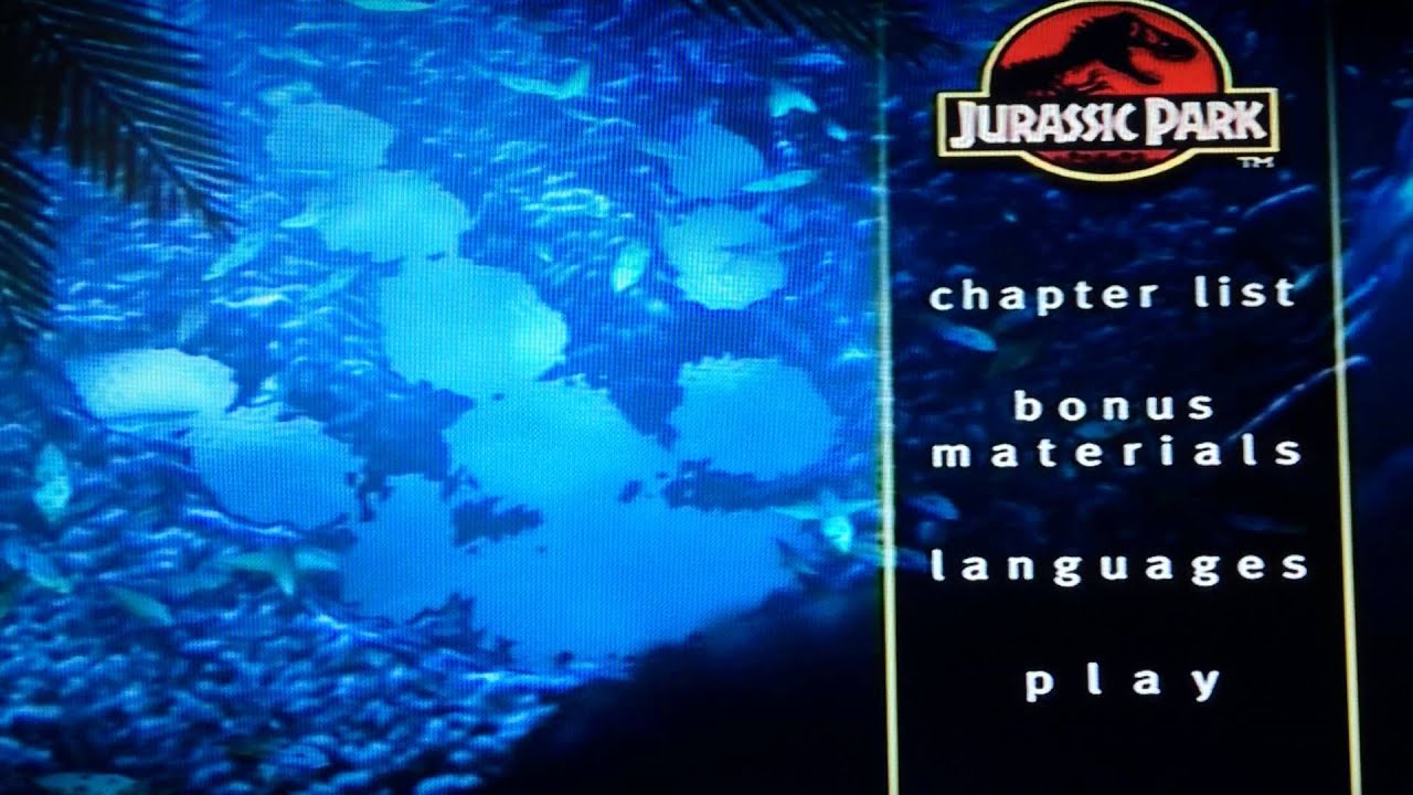 "JURASSIC PARK" - DVD Main Menu. - YouTube