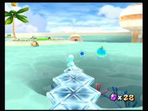 Super Mario Galaxy 2 Ice Flower and Red Star Powerups! - YouTube