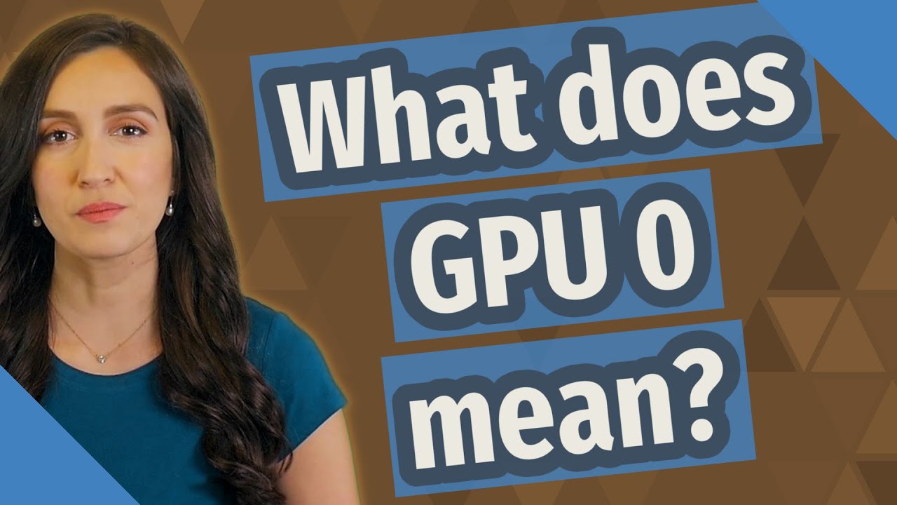 What does GPU 0 mean? - YouTube