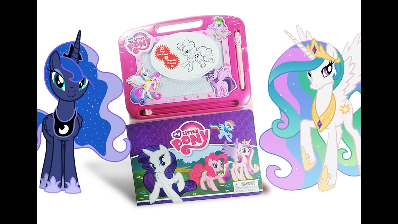 My little pony Activity Book MLP magnetic drawing kit - YouTube