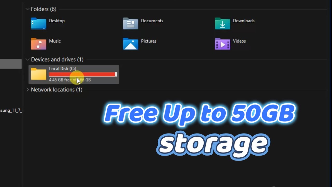 How to Free Space On Local Disk C | New Method To Free Up to 50GB ...