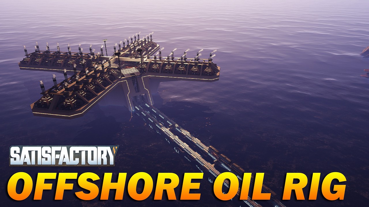OFFSHORE OIL RIG | Cyberbuild | Satisfactory 1.1 - YouTube