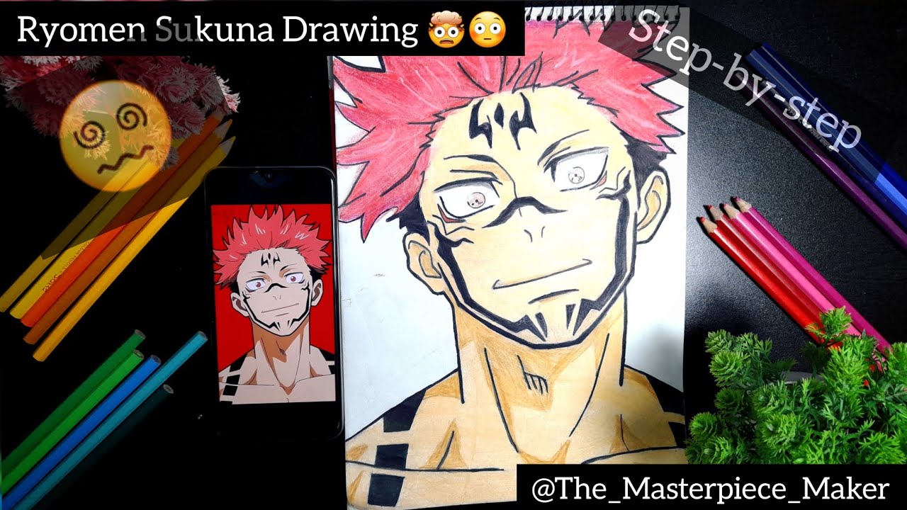 How To Draw Ryomen Sukuna Step By Step Easy Sukuna Drawing From Jujutsu