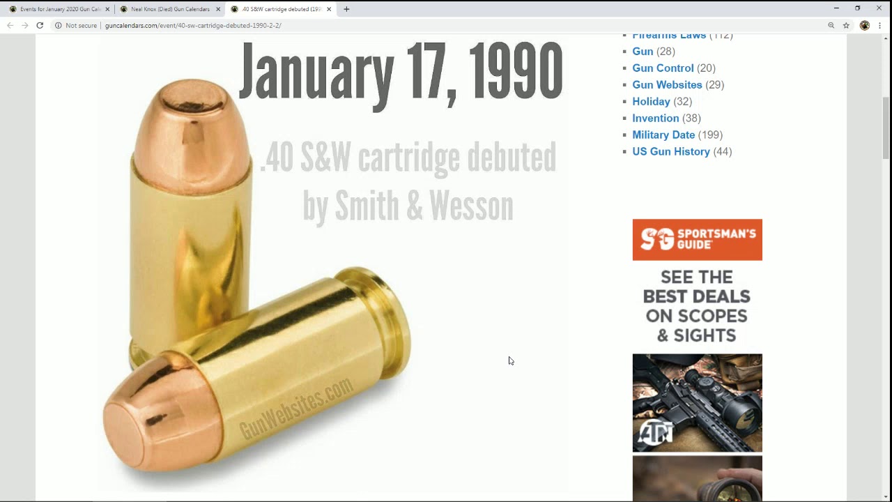 Neal Knox (Died in 2005) and .40 S&W debuted 1990 - Firearm History ...