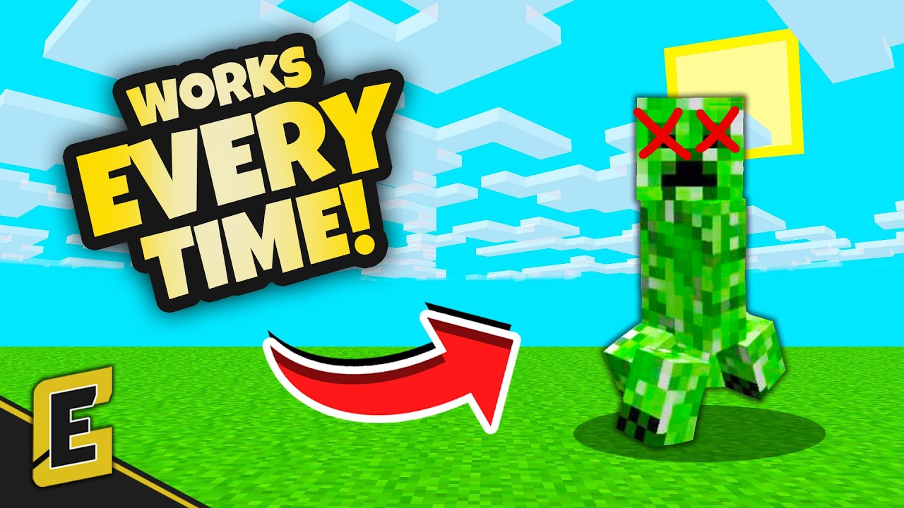 EASIEST way to kill Creepers in Minecraft (SUPER QUICK MINECRAFT ...