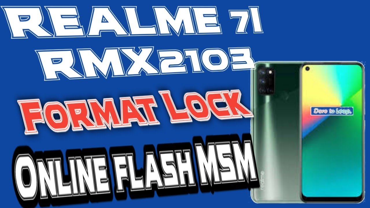 Realme 7i RMX2103 format pin flash online by softwarerom - YouTube