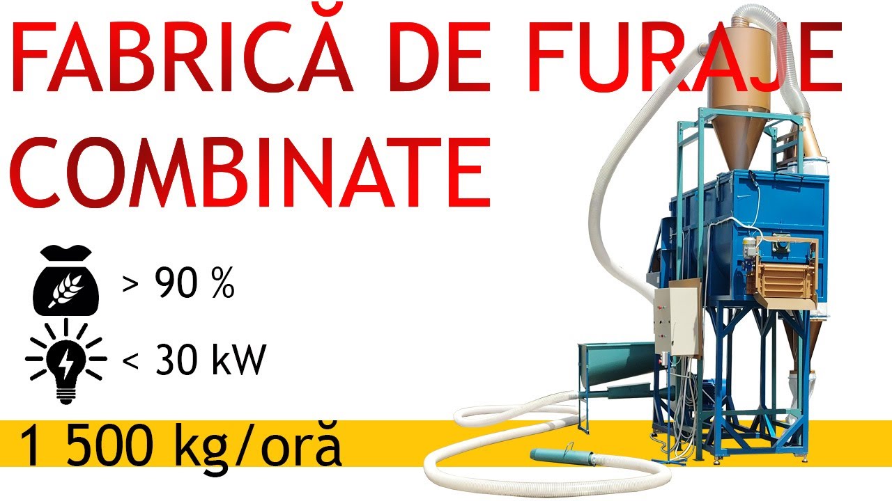 Fabrica de furaje combinate vrac 1,5 t/h – ZRK-1,5 de la Artmash - YouTube