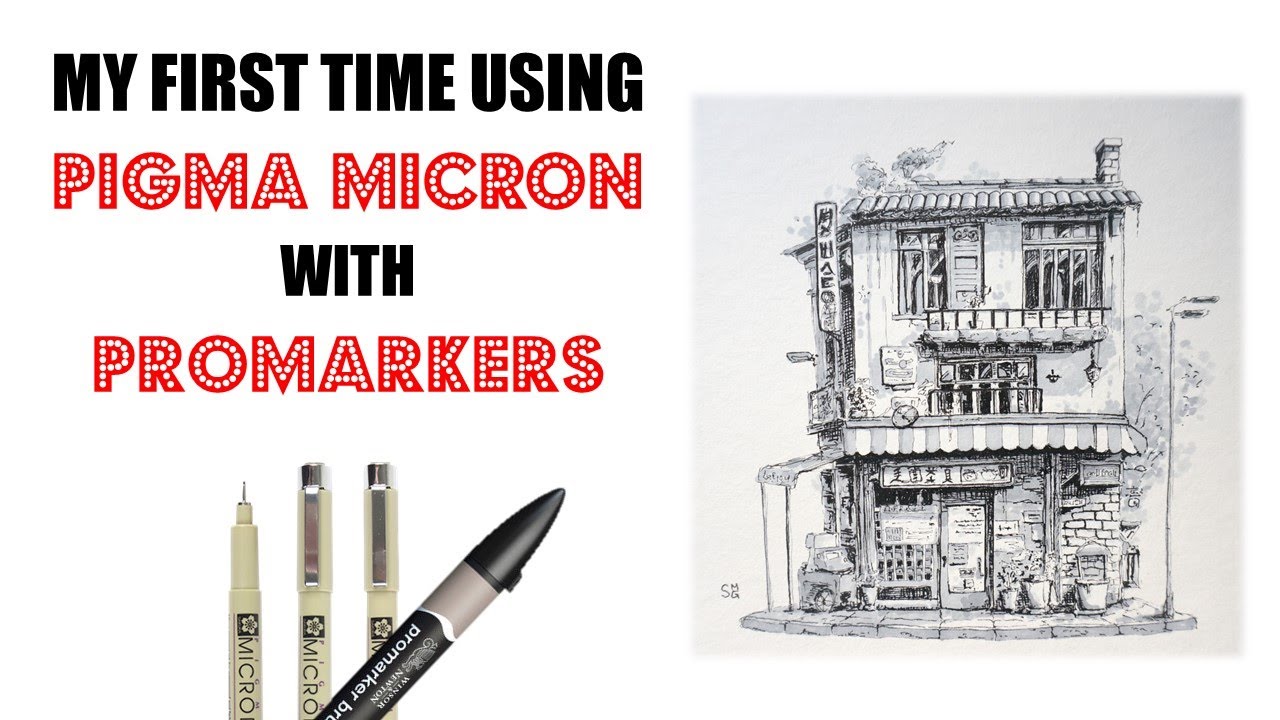 🌸Japanese restaurant Drawing with Pigma Micron Pens and Promarkers ...