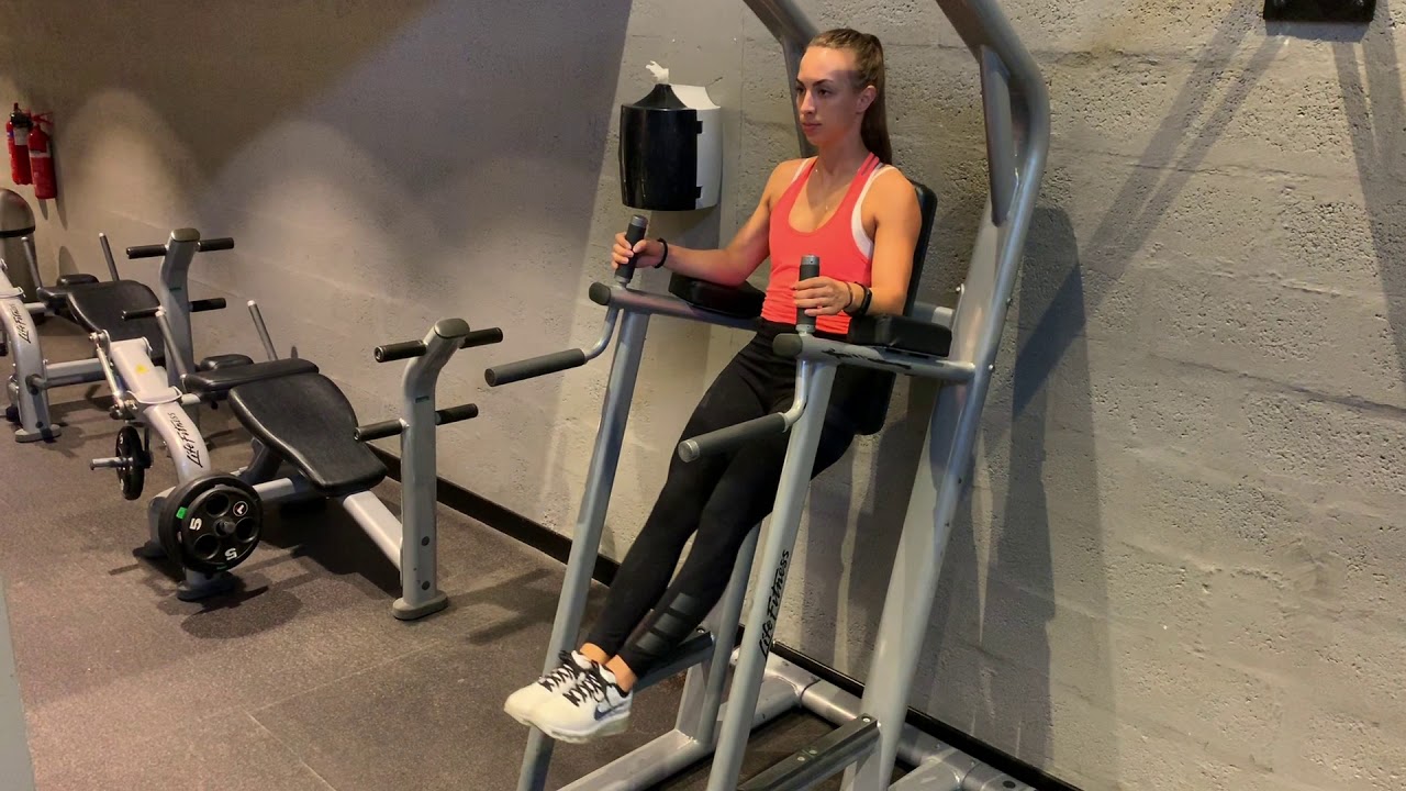 Workout Demos - Abs - Straight Leg Raises (Machine) - YouTube