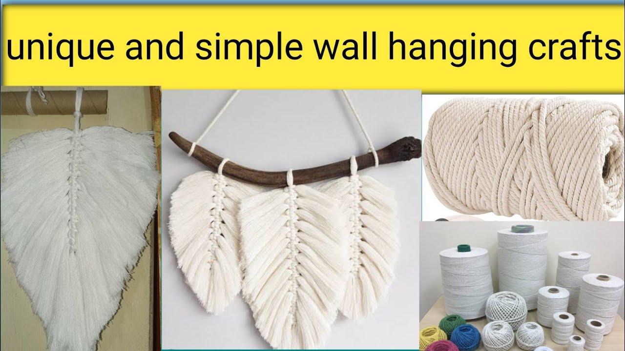 "DIY Cotton Thread Leaf Wall Hanging | Easy Home Decor Craft"#diy # ...