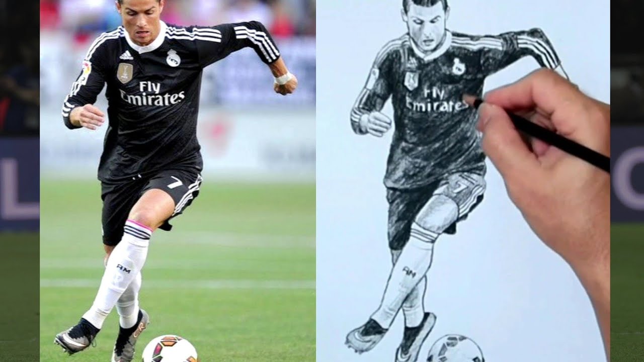 Lean to draw Cristiano Ronaldo step by step - YouTube