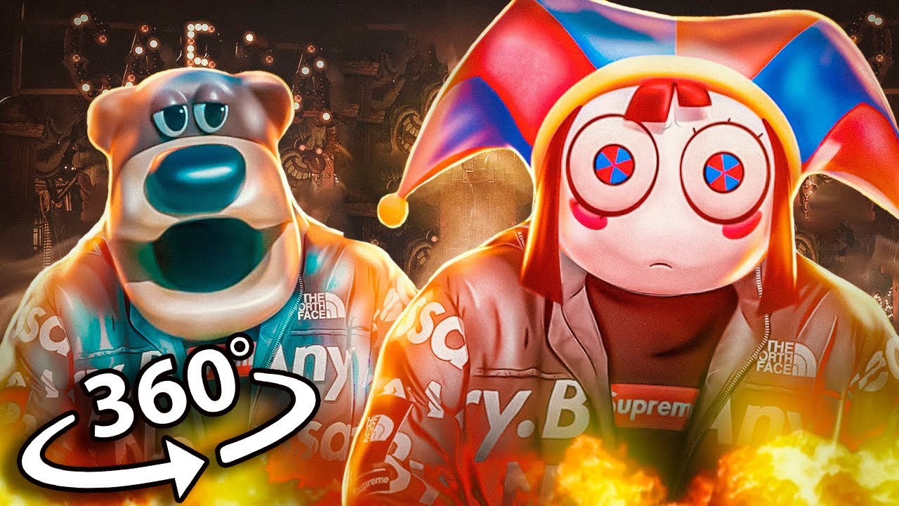 Freddy Fazbear & The Amazing Digital Circus Drip Theme | 360º VR - YouTube