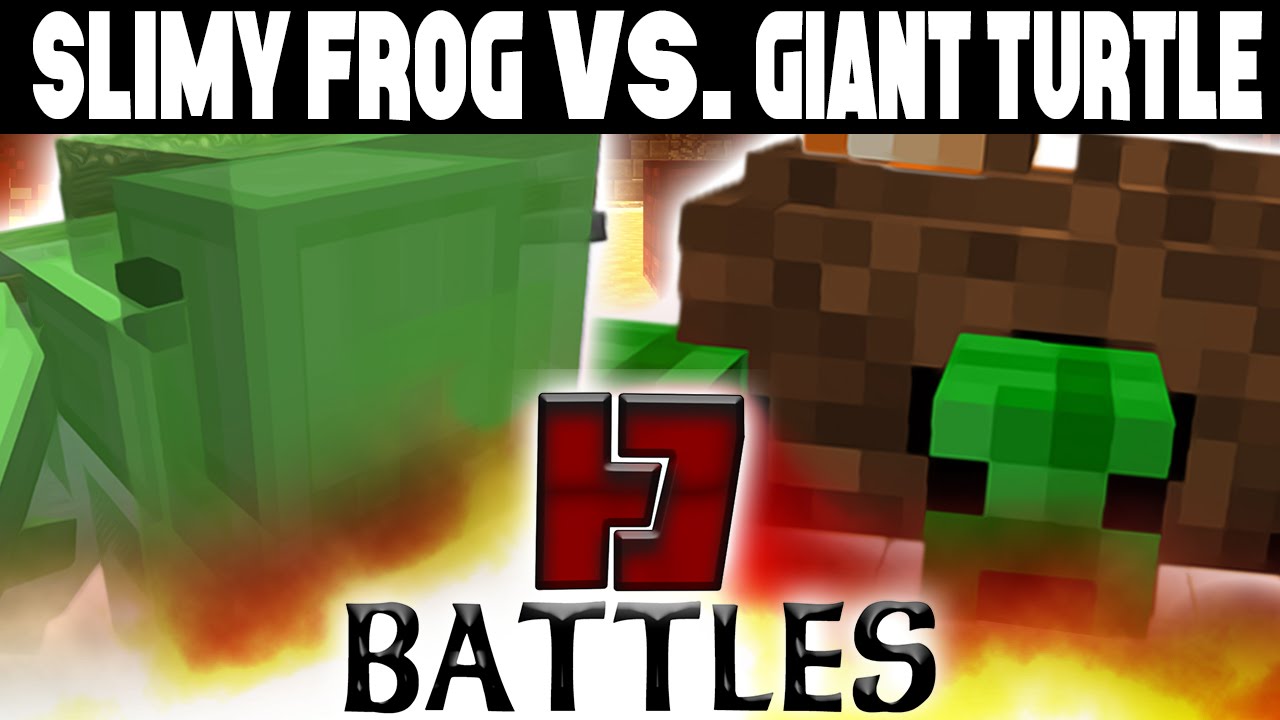 SLIMY FROG VS. GIANT TURTLE! - Minecraft Battle! (Chocolate Quest Mod ...