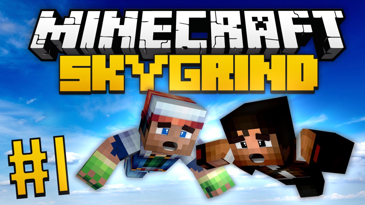 Minecraft: SkyGrind Survival - Ep 1 - Next Level Teamwork w/ Sushix ...