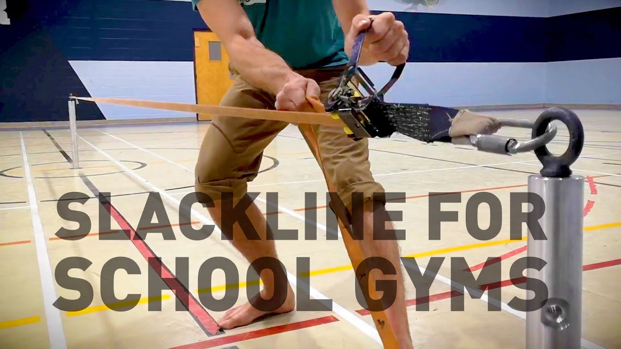 Slackline Kit for School Gymnasiums - Designed by SlacklineMtl - YouTube