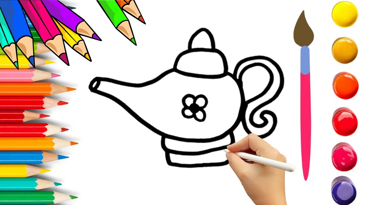 How To Draw cute Magic pot Drawing, Painting & Coloring For Kids and ...