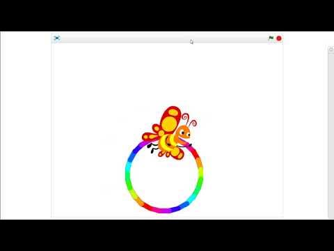 how to make colorful circle in scratch programming . - YouTube