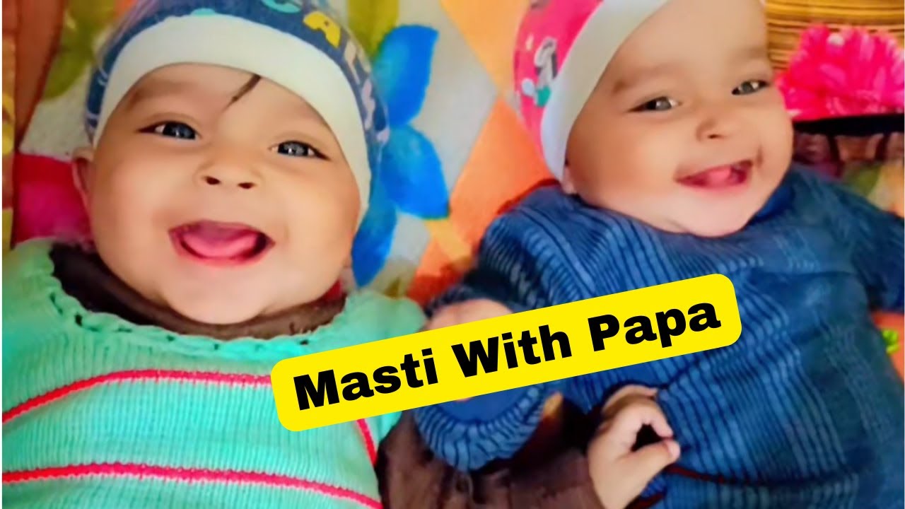 Twins Baby Geet - Meet || Masti With Papa || #cute #twinsisters # ...