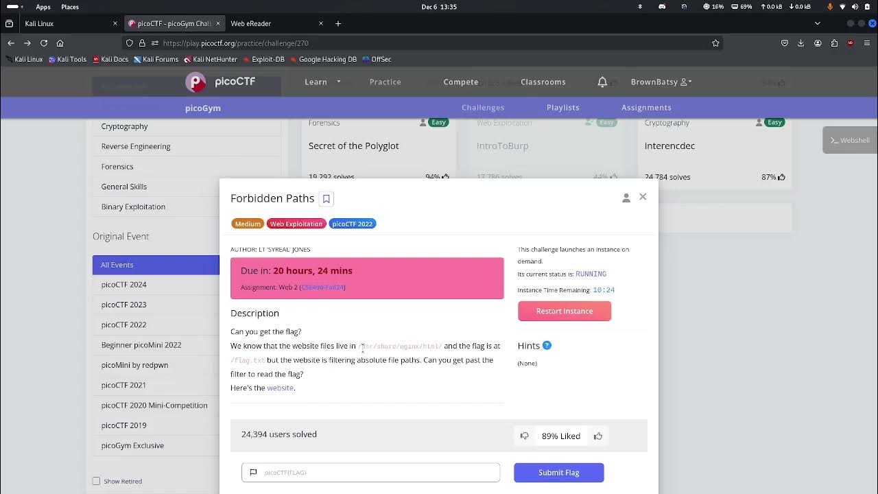 4 picoCTF Forbidden Path - YouTube