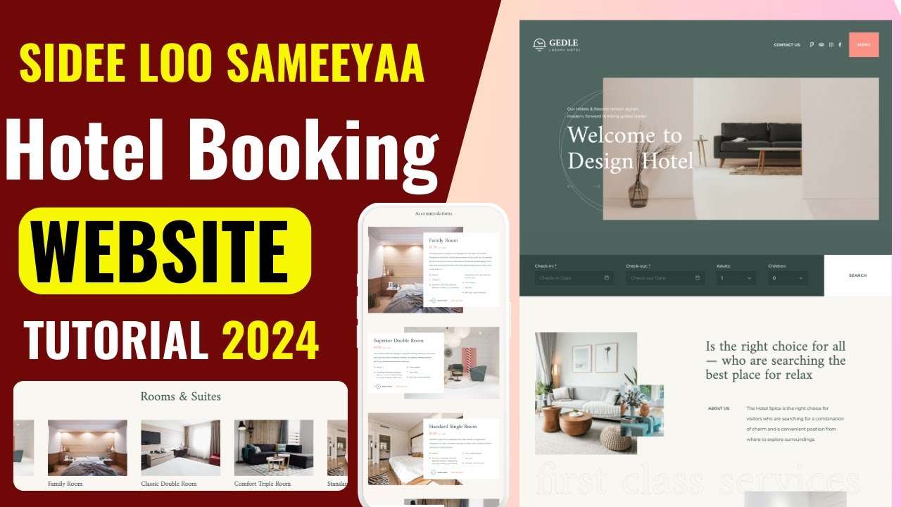 Sidee Loo Sameeyaa Hotel Booking WordPress Website Elementor - Full Tutorial 2024 - Somali - YouTube