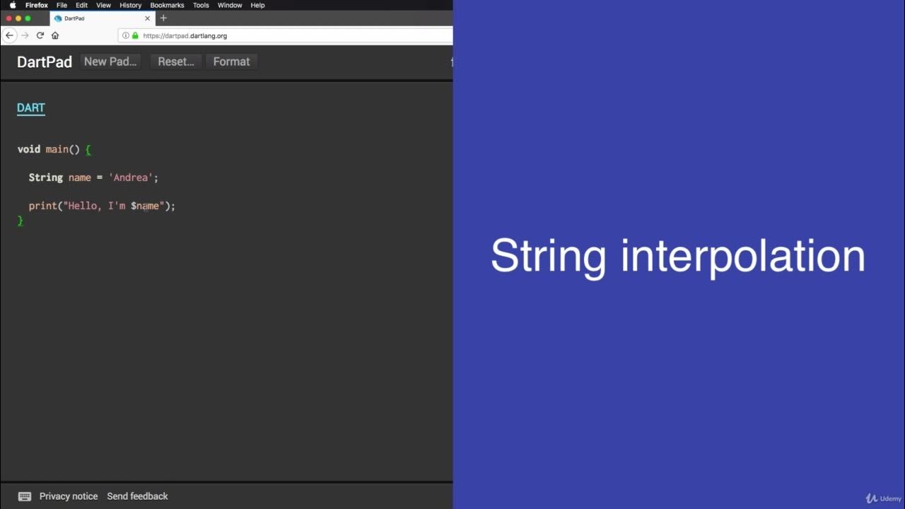 010 Dart And Flutter String Interpolation Youtube