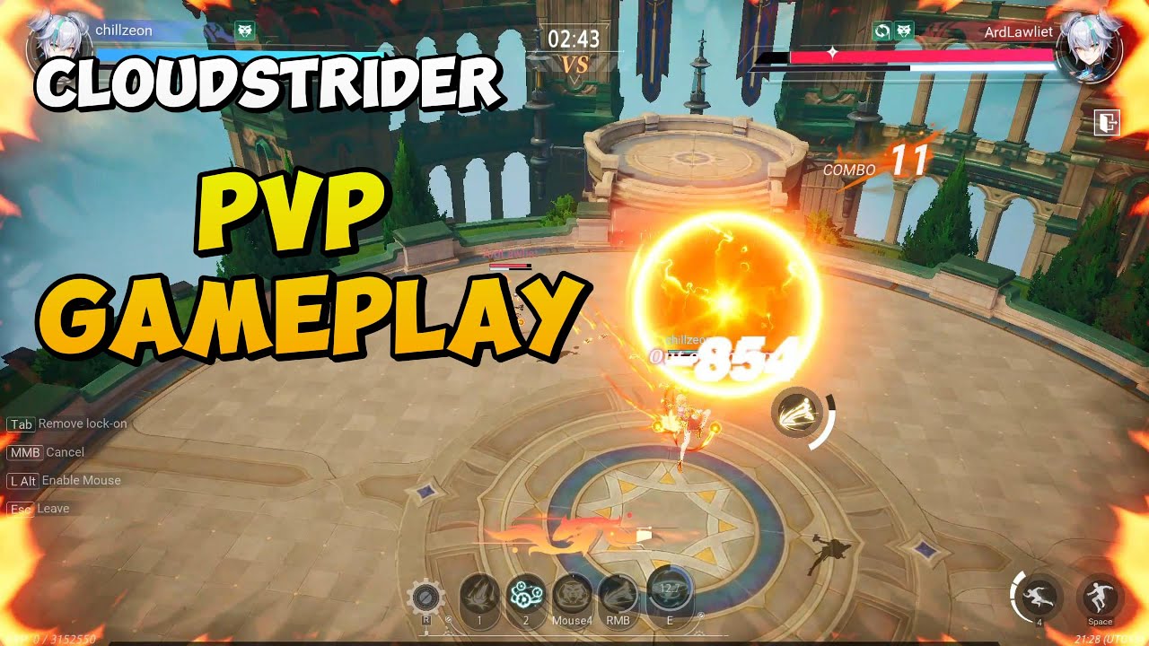 how to used cloudstrider skills pvp gameplay crystal of atlan - YouTube