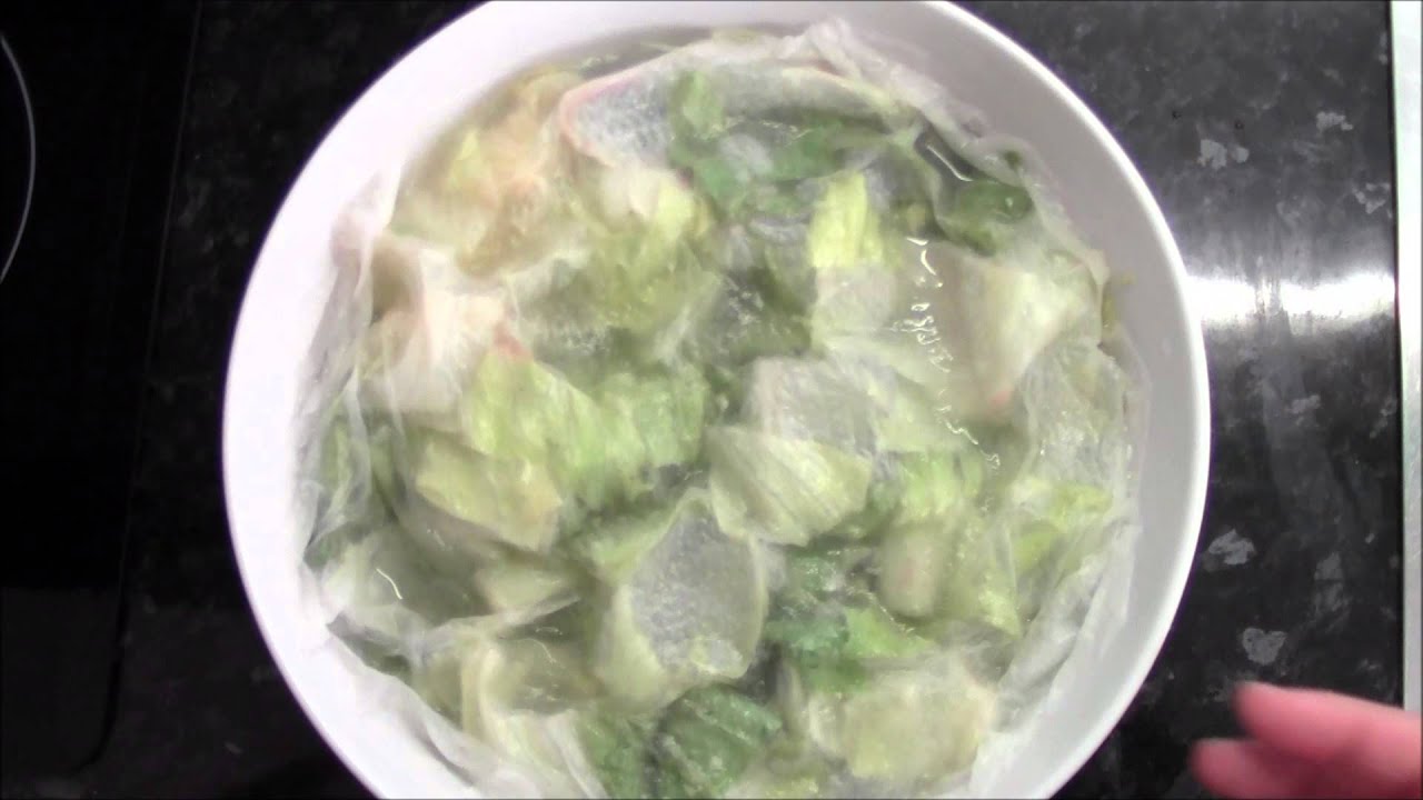 Lechuga lavada y cortada para varios días sin estropearse - YouTube