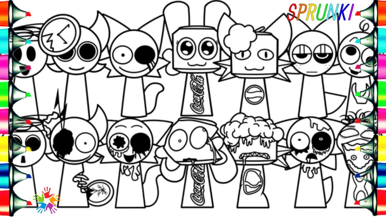 Sprunki Pyramixed Phase 1 vs Phase 2 New Coloring Pages / 🎵 Sprunki ...