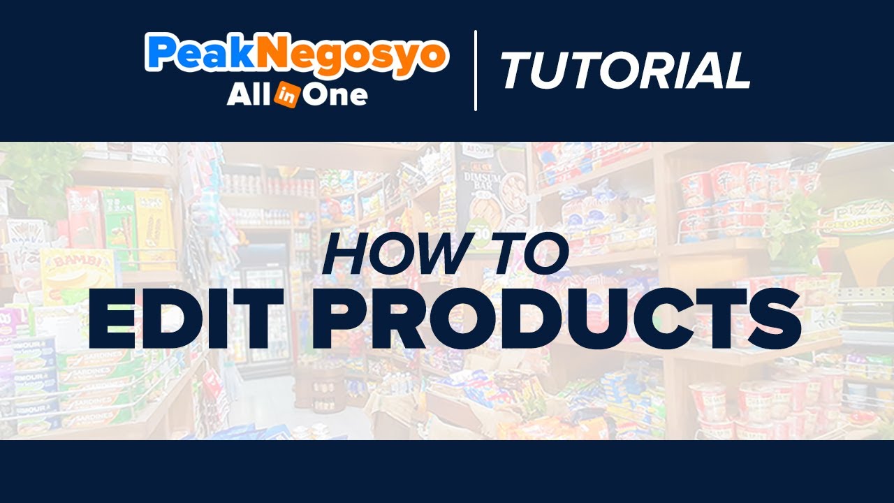 How to Edit Products - YouTube