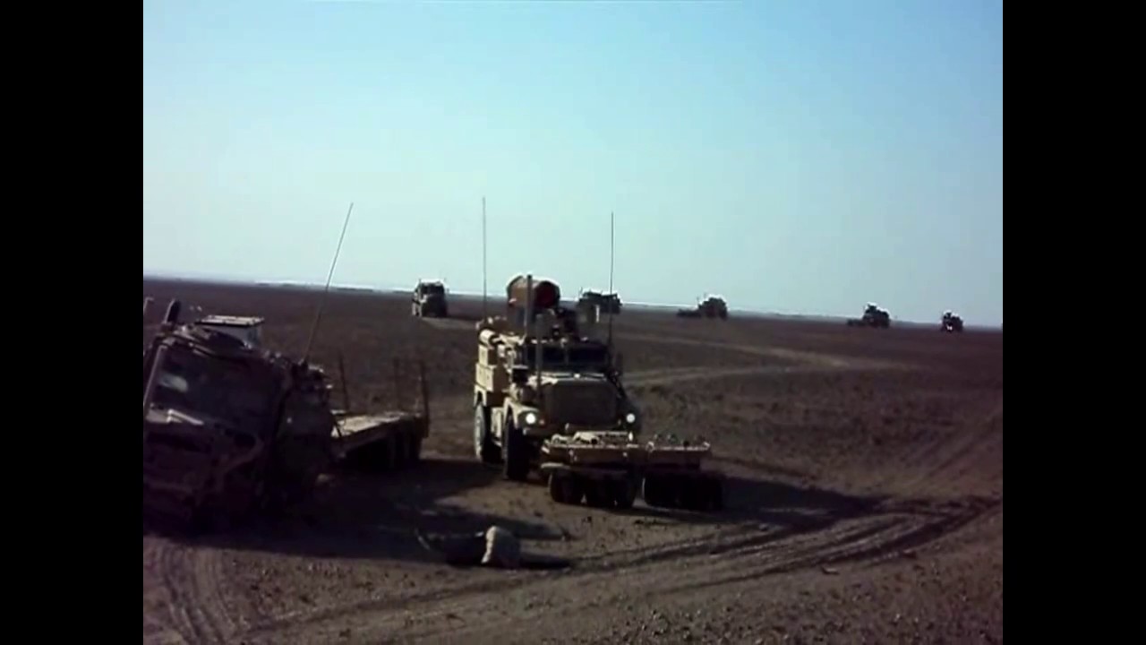 IED detonation on mine roller. - YouTube