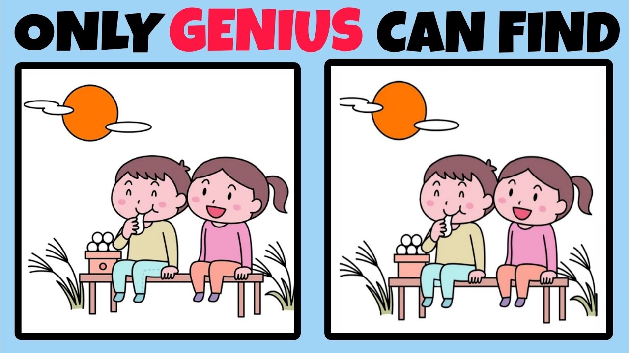 The secret test of the top 1% genius is to spot the difference! / Brain ...