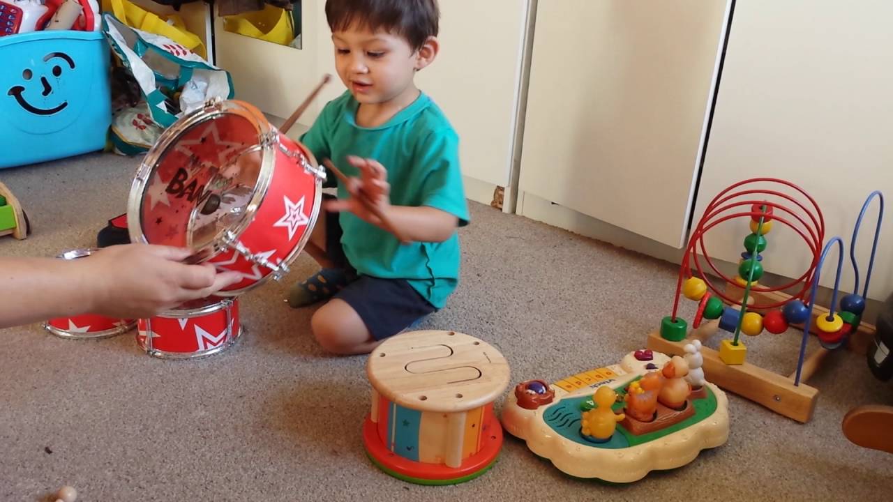 Baby Kids children's playing instruments drums keyboard animal sounds ...