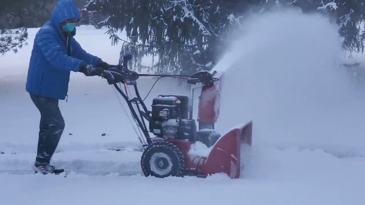 ️Heavy snow storm and funny snow blower video Masud and Mayeesha😂🤣 ...