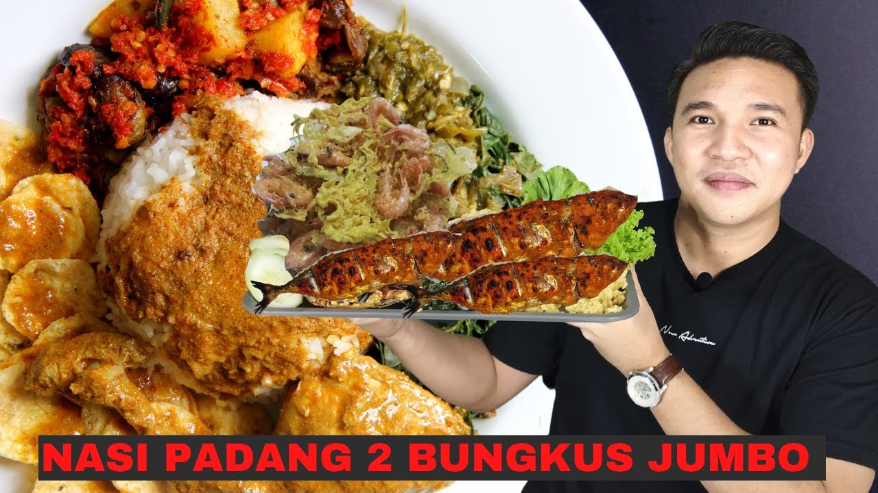 MUKBANG Nasi Padang 2 Bungkus Jumbo - YouTube